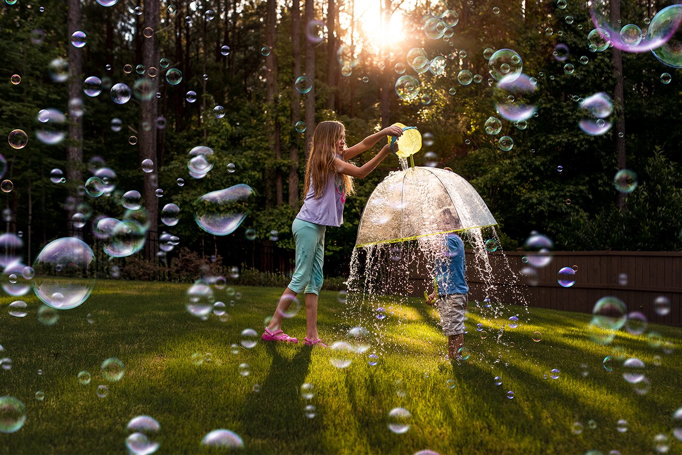 photography with bubbles